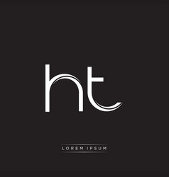 Ht initial letter split lowercase logo modern Vector Image