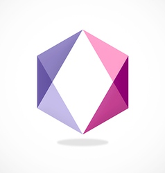 2d abstract geometry line construction logo Vector Image