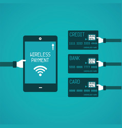 Concept of payment options in flat style Vector Image