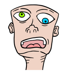 Ugly face Royalty Free Vector Image - VectorStock