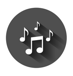 Music note icon hand drawn Royalty Free Vector Image