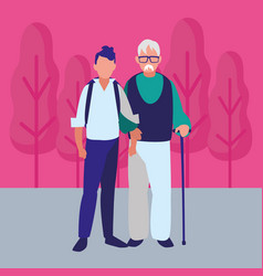 Old men design Royalty Free Vector Image - VectorStock