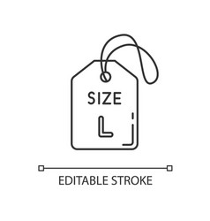 Pink medium size label rgb color icon clothing Vector Image