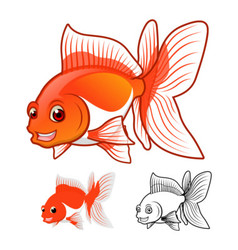 Fantail GoldFish Royalty Free Vector Image - VectorStock