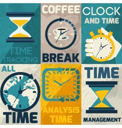 Time management poster Royalty Free Vector Image