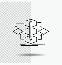 Algorithm design method model process flat icon Vector Image