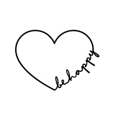 Believe - calligraphy word with hand drawn heart Vector Image