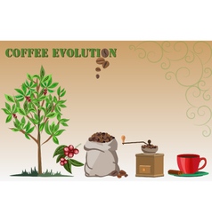 Coffee evolution Royalty Free Vector Image - VectorStock