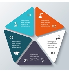 Pentagon infographic Royalty Free Vector Image