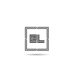 Initial letter el logo template design Royalty Free Vector