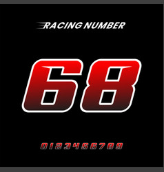 Racing number 100 design template Royalty Free Vector Image
