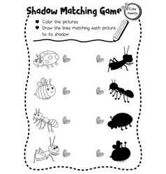 Shadow matching game shape 2 Royalty Free Vector Image