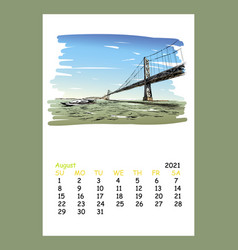 2020 2021 2022 2023 calendar print template Vector Image