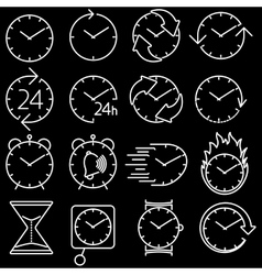 Clock Icons Set Royalty Free Vector Image - VectorStock