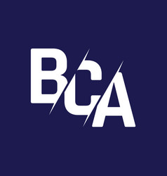 Monogram letters initial logo design bca Vector Image