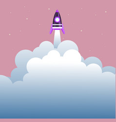 Abstract reaching top level rocket science Vector Image