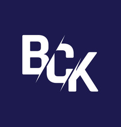 Monogram letters initial logo design bck Vector Image