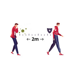 Safety distance concept Royalty Free Vector Image