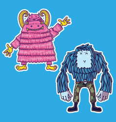 Gremlin emoticon set Royalty Free Vector Image