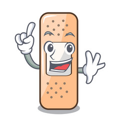 Finger sticking plaster isolated with on cartoon Vector Image