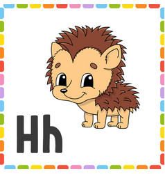 Funny alphabet abc flash cards cartoon cute Vector Image