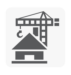 Construction icon black Royalty Free Vector Image