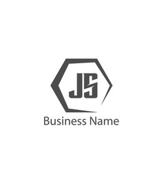 Initial letter js logo template design Royalty Free Vector
