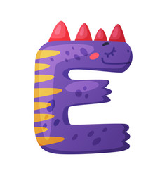 Dino font dinosaur alphabet cute effect Royalty Free Vector