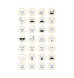Puffed out cheeks emoticon Royalty Free Vector Image