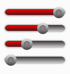 Horizontal progress bars user interface elements Vector Image