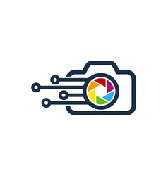 Digital camera logo icon design Royalty Free Vector Image