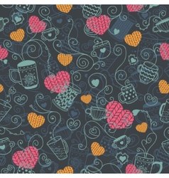 Love tea background pattern Royalty Free Vector Image