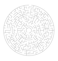 Solvable circular maze element isolated on white Vector Image