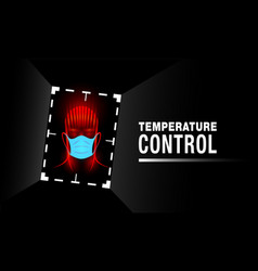 Automatic temperature control banner neon human Vector Image