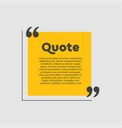 Square quote blank template bracket Royalty Free Vector
