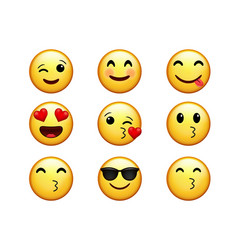 General unicode emoji set for social media Vector Image