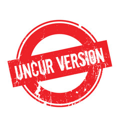 Uncut version rubber stamp Royalty Free Vector Image