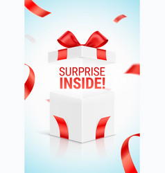 Gift box with usa flag wrapping Royalty Free Vector Image