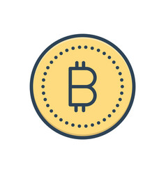 Realistic silver bitcoin Royalty Free Vector Image