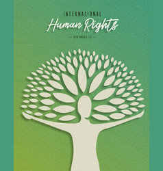 International human rights card for people help Vector Image