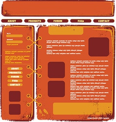 Web design document template Royalty Free Vector Image