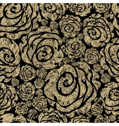 Seamless beige grunge rose pattern Royalty Free Vector Image