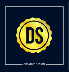 Initial letter ds logo template design Royalty Free Vector