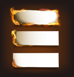 Colorful fire flames set Royalty Free Vector Image