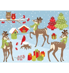 Christmas Set Royalty Free Vector Image - VectorStock