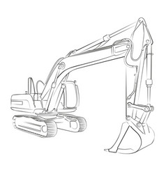 Caterpillar CAT excavator Royalty Free Vector Image