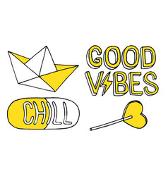 Patch set on white background Royalty Free Vector Image