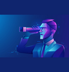 Target business concept businessman hitting Vector Image