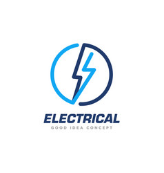 Electrical logo design Royalty Free Vector Image