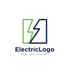 Electrical logo design Royalty Free Vector Image